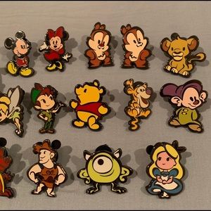 Disney | Accessories | Disney Cute Stylized Pin Set | Poshmark